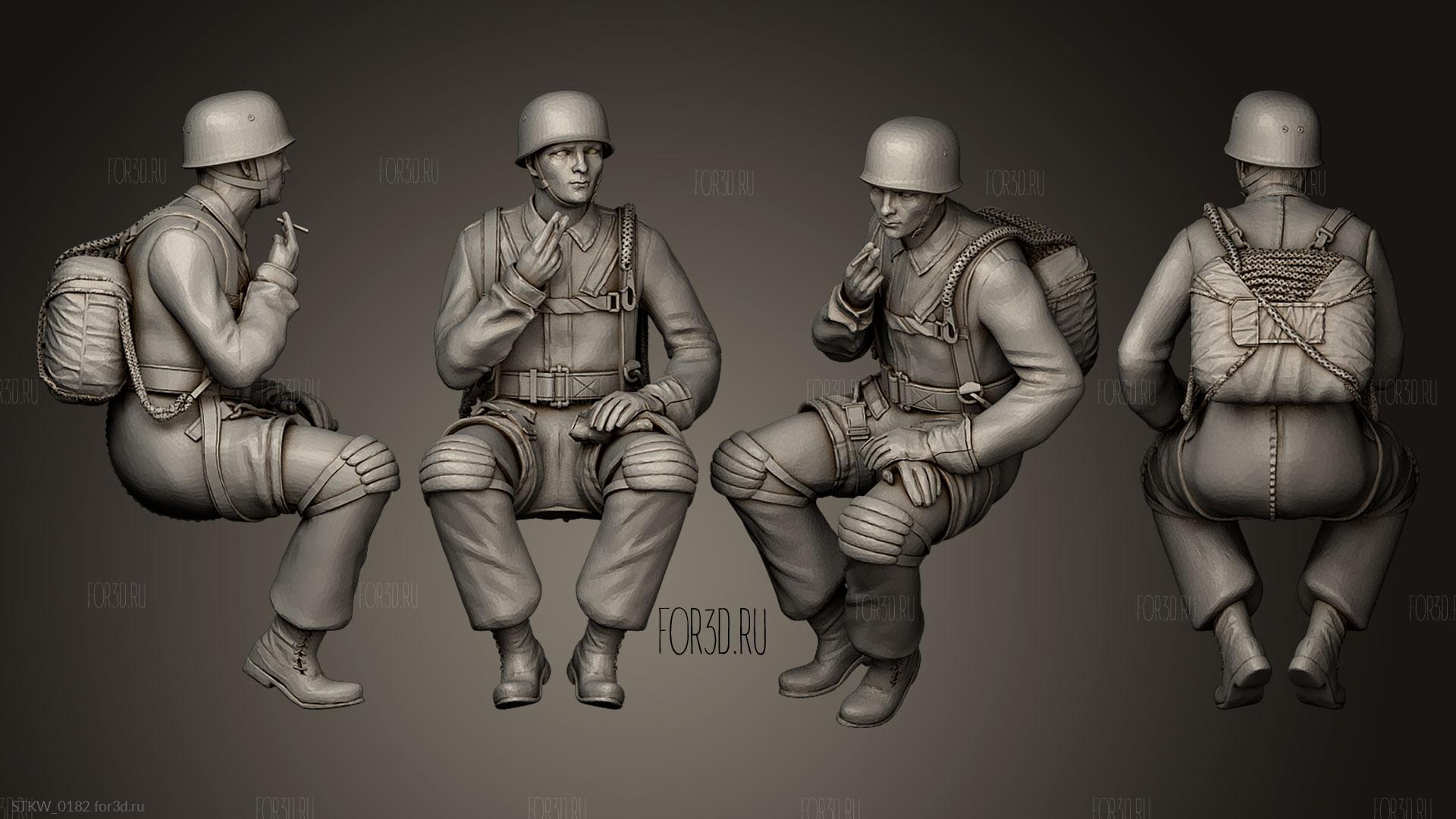 Military figurines | 3d stl model for CNC